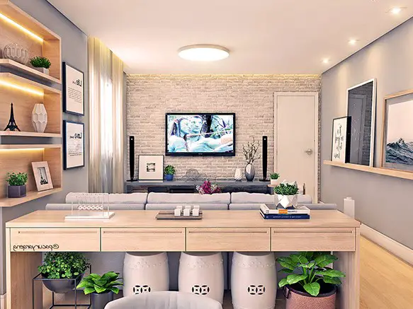 what to put behind sofa in middle of room: 96 Ideas