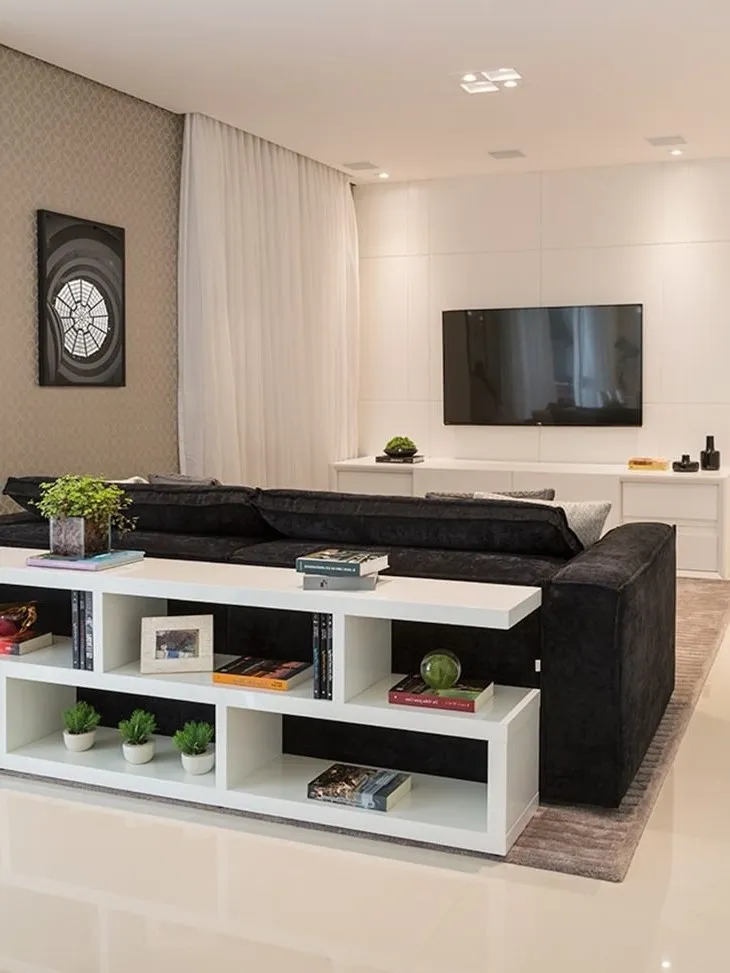 what to put behind sofa in middle of room: 96 Ideas